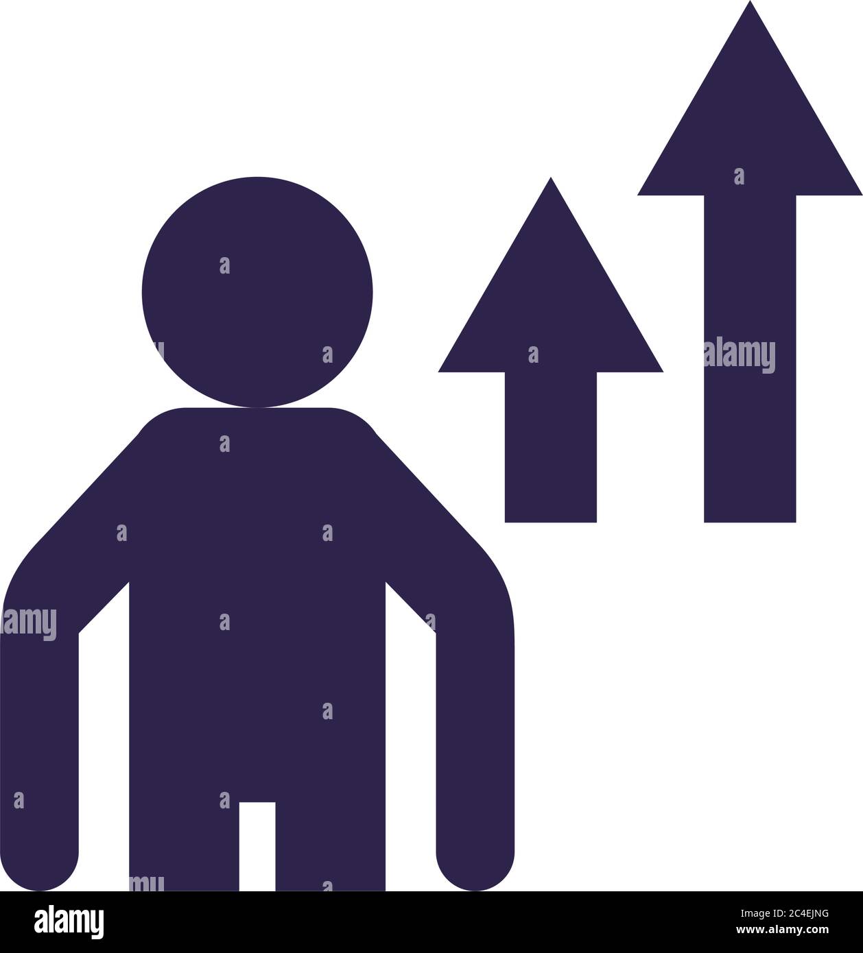 human figure avatar with arrows silhouette style icon vector ...