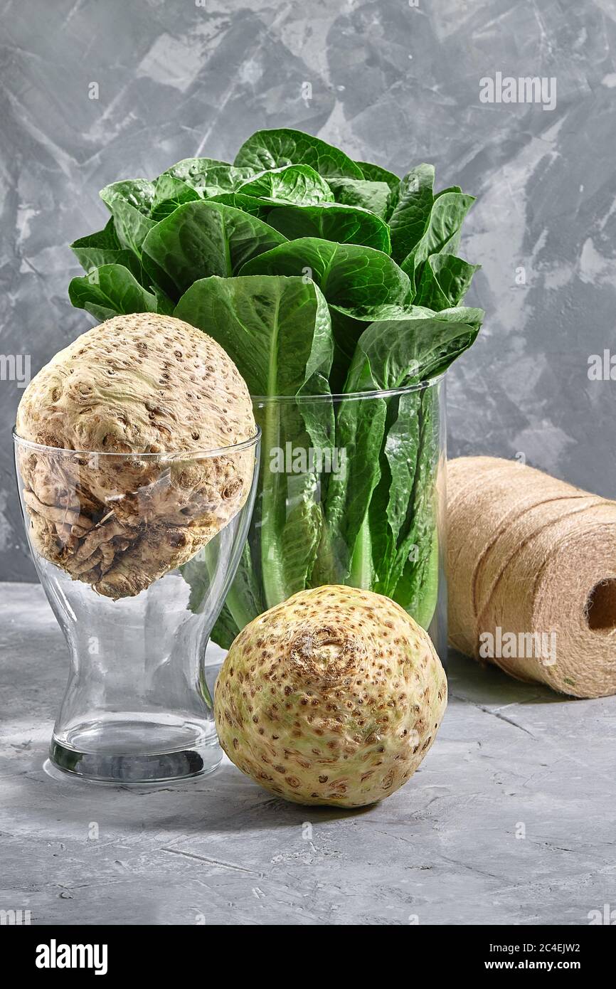 celery root with leaves, vegetables from local market, farm fresh ...