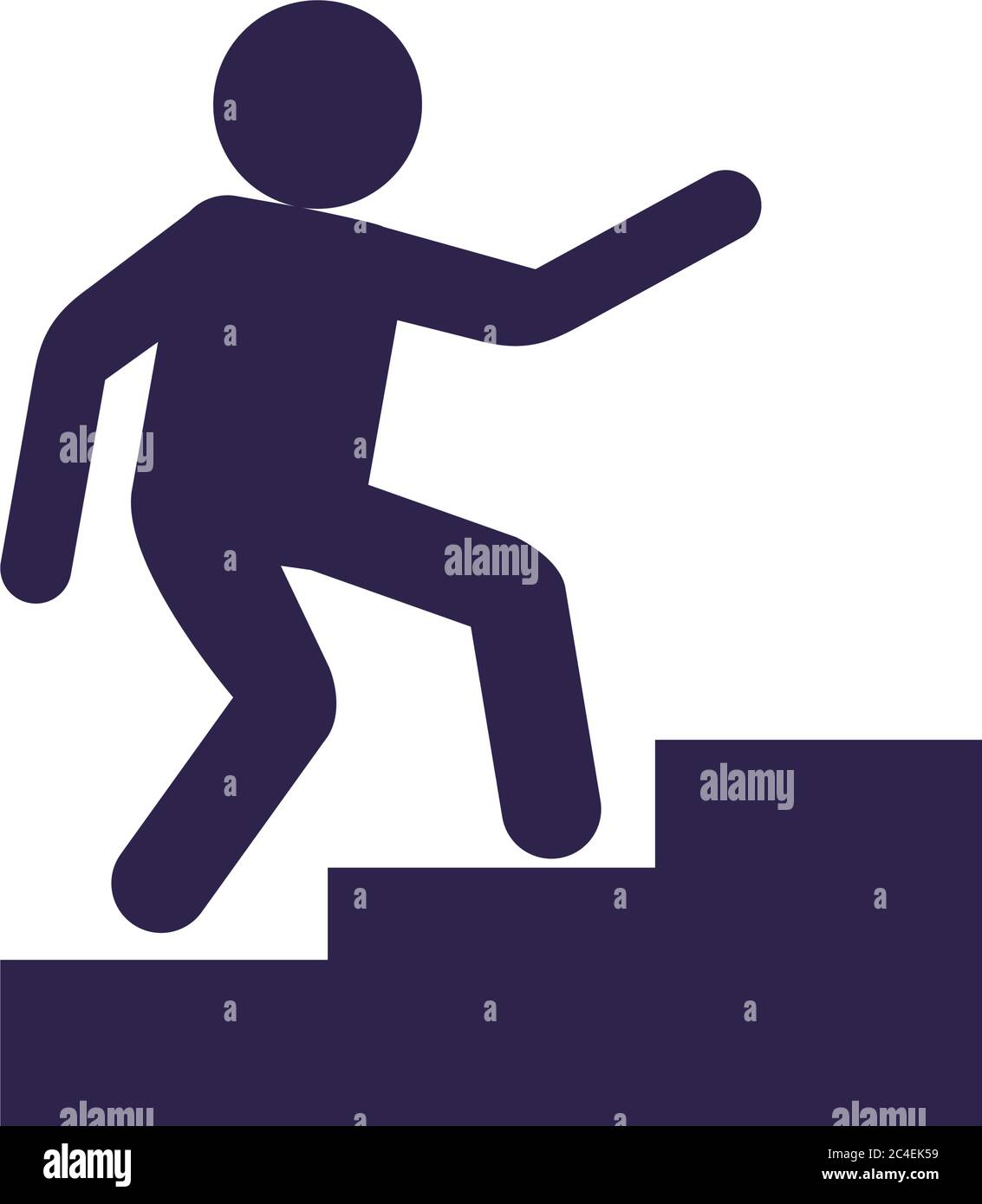 human figure avatar in stairs silhouette style icon vector illustration ...