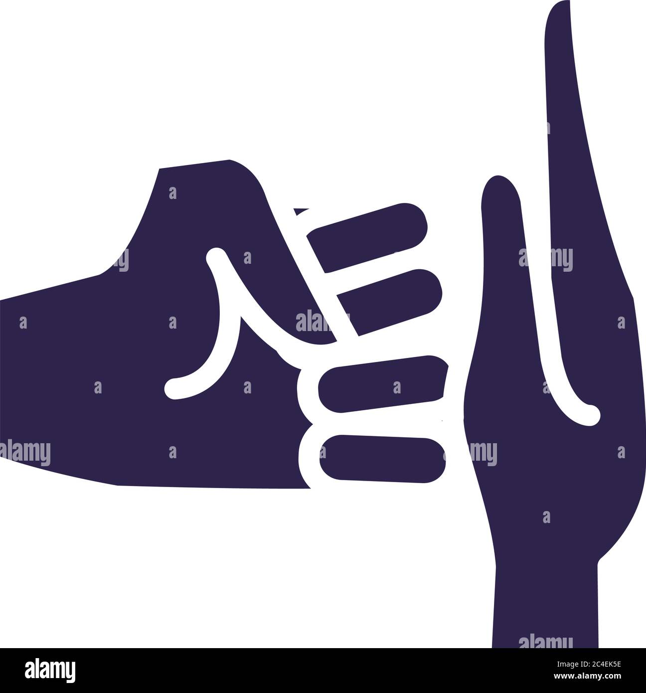 hands fist and palm silhouette style icon vector illustration design ...