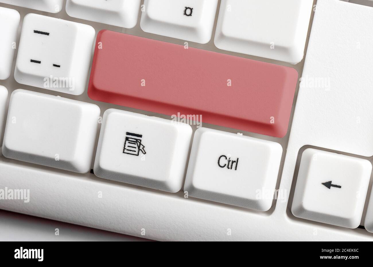 White Pc Keyboard With Empty Note Paper Above White Key Copy Space ...