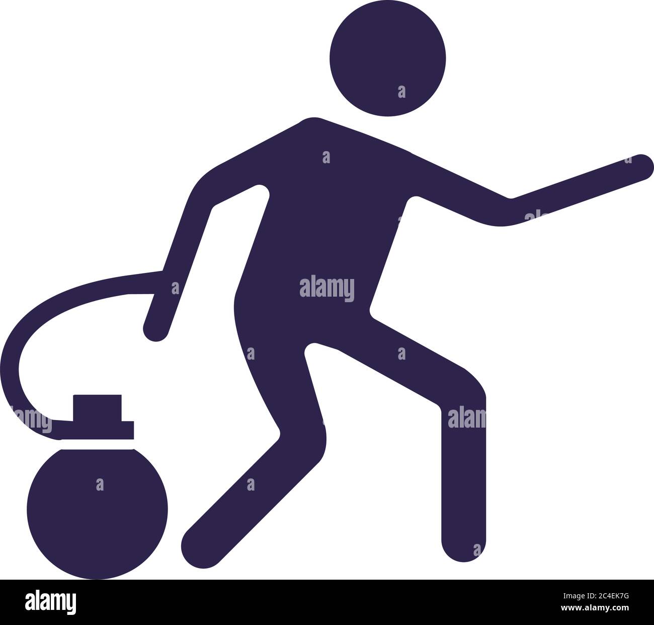 human figure avatar with bomb silhouette style icon vector illustration ...