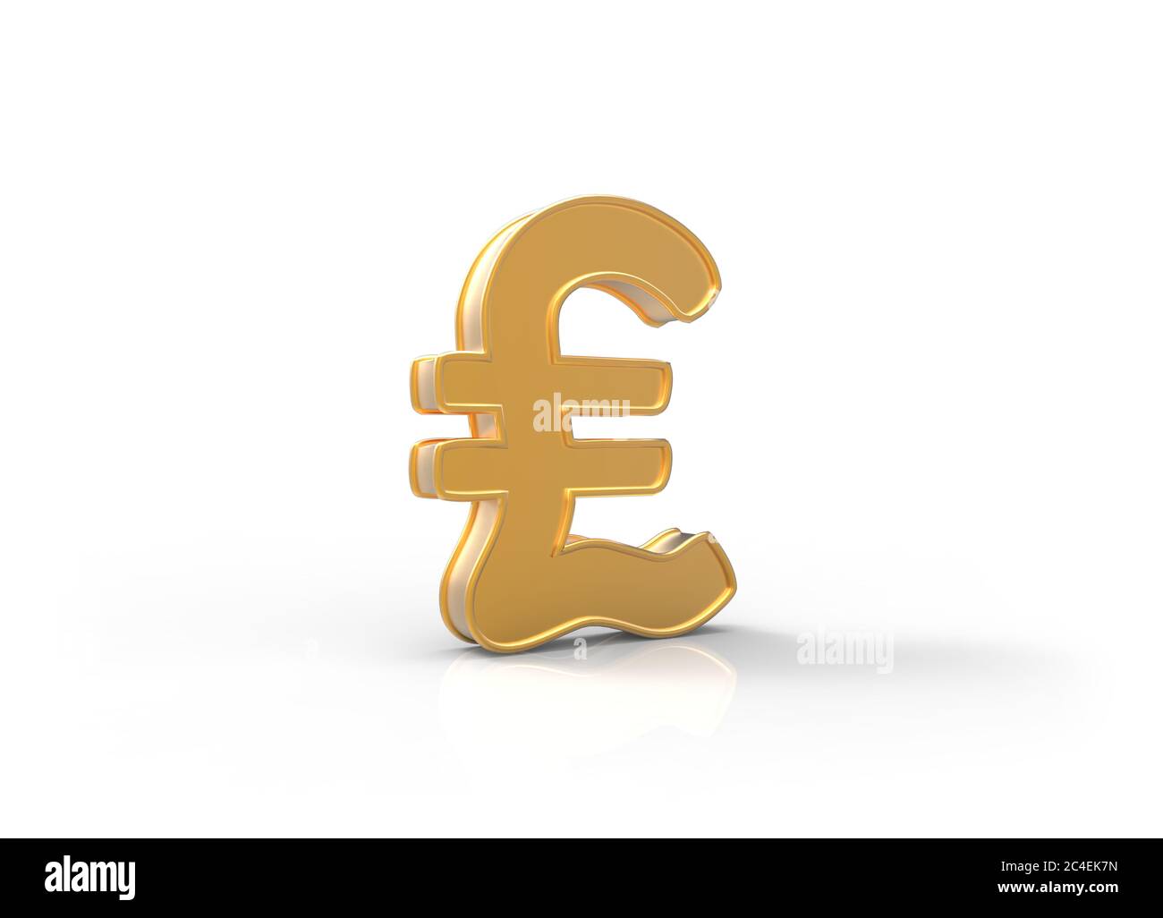 Pound Sign 3D Illustration in gold color Stock Photo - Alamy