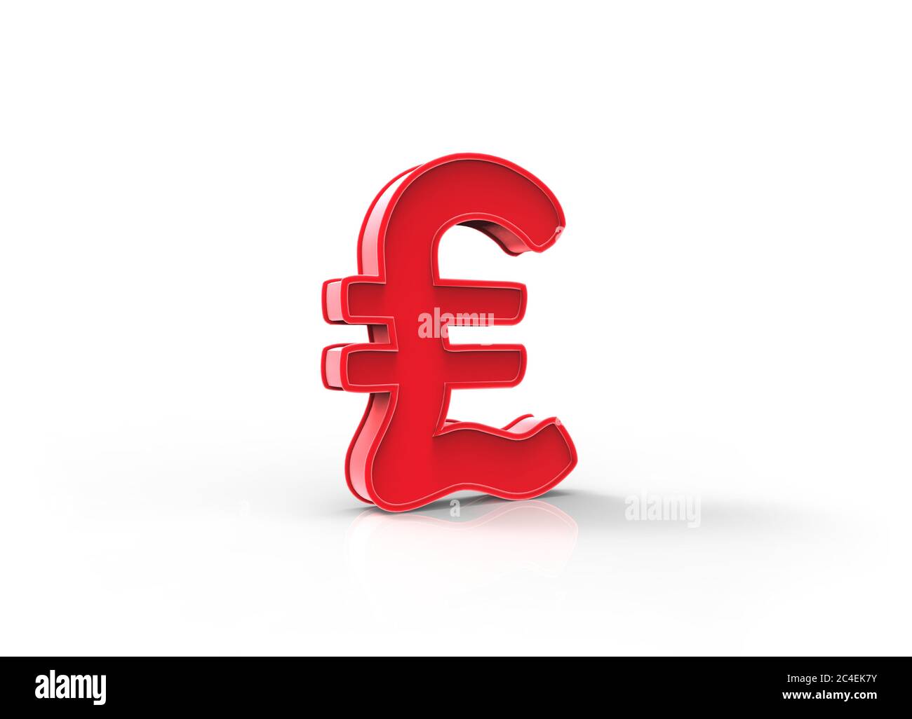 Pound Sign 3D Illustration in red color Stock Photo - Alamy