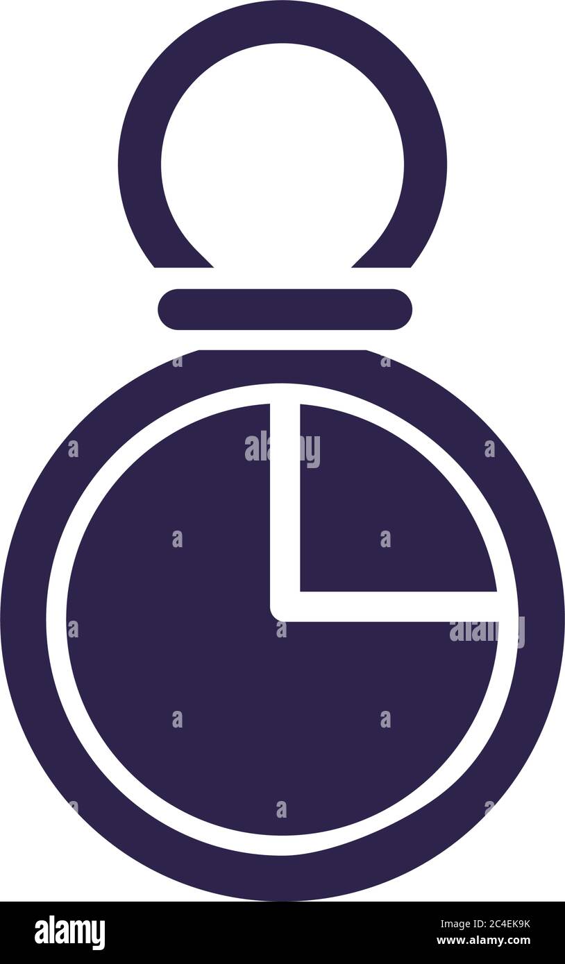 timer chronometer silhouette style icon vector illustration design ...