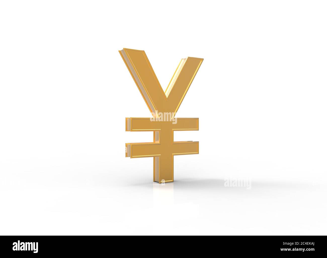 3D rendered image of Yuan Sign Stock Photo - Alamy