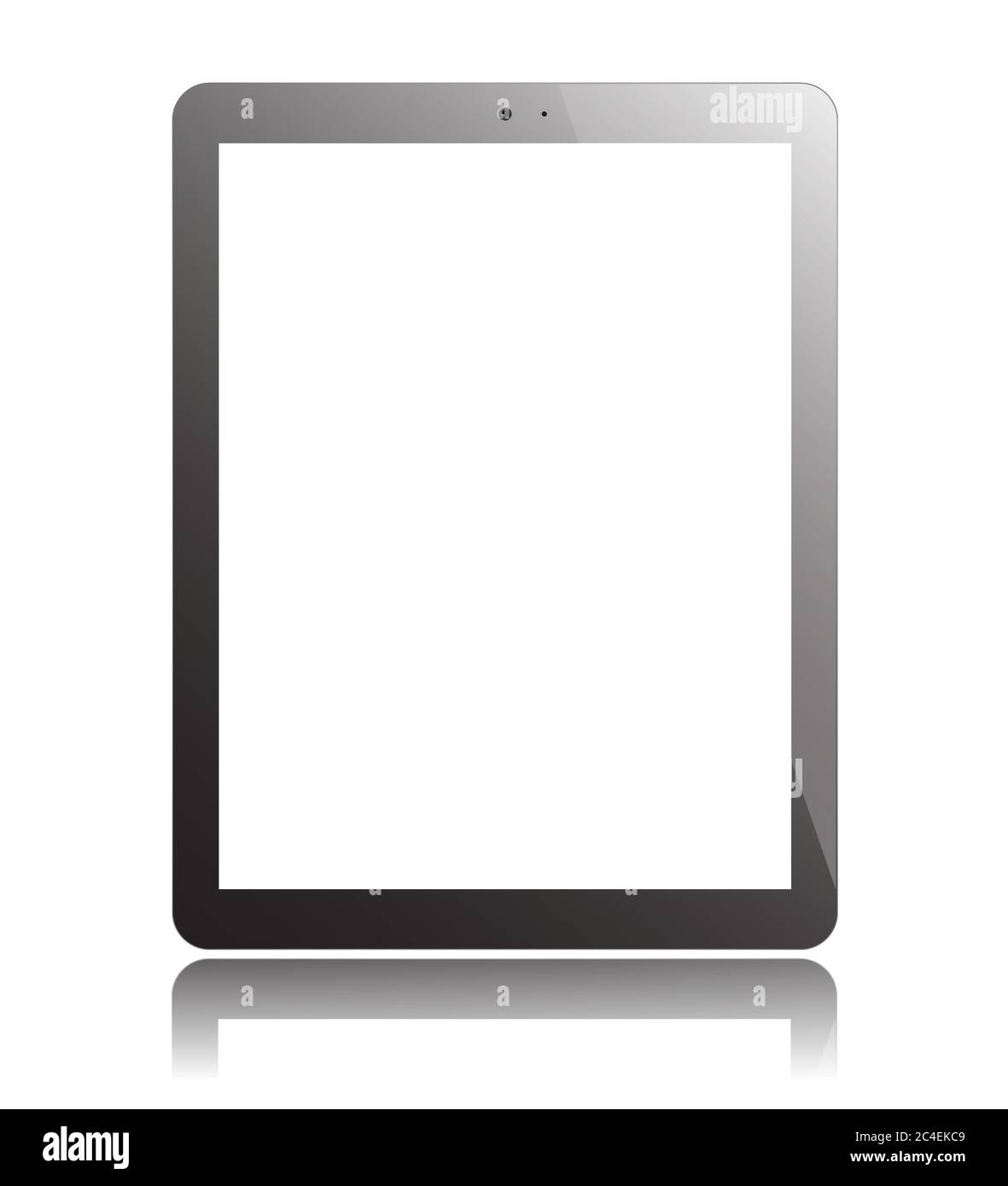 Tablet PC Isolated on White Background. Display Computer Pad. Mockup ...