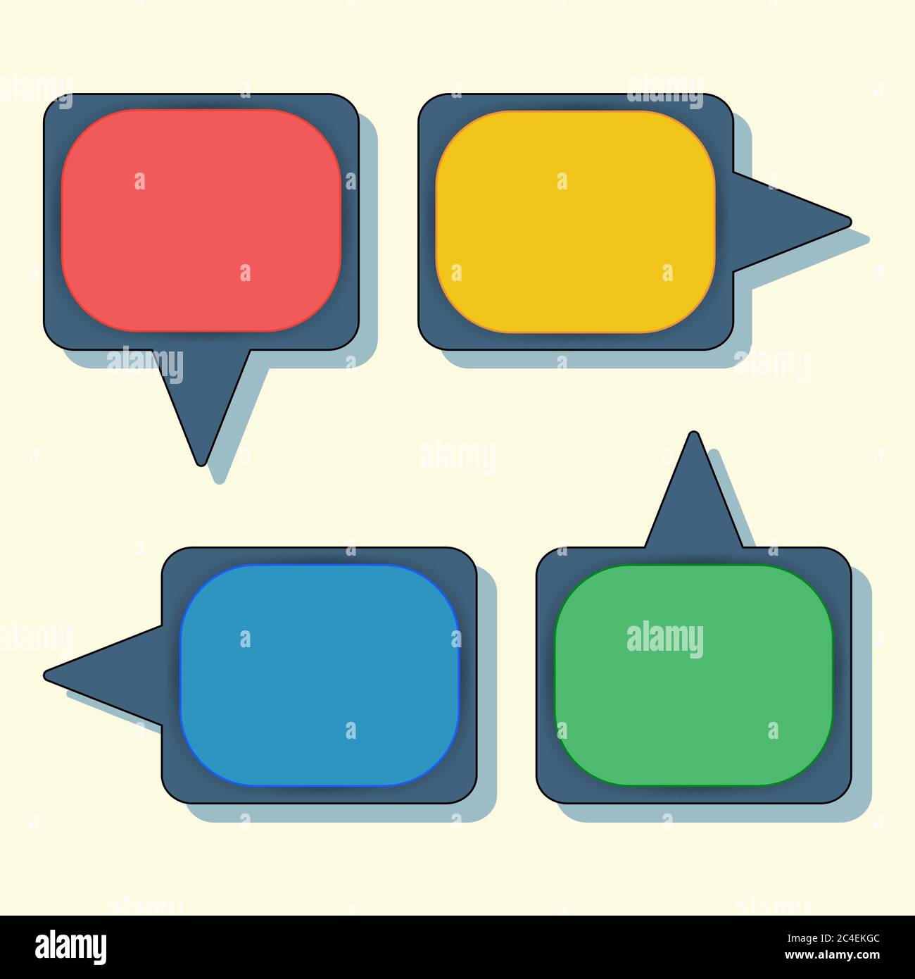 Set of colored speech bubbles. Vector design Stock Vector Image & Art ...