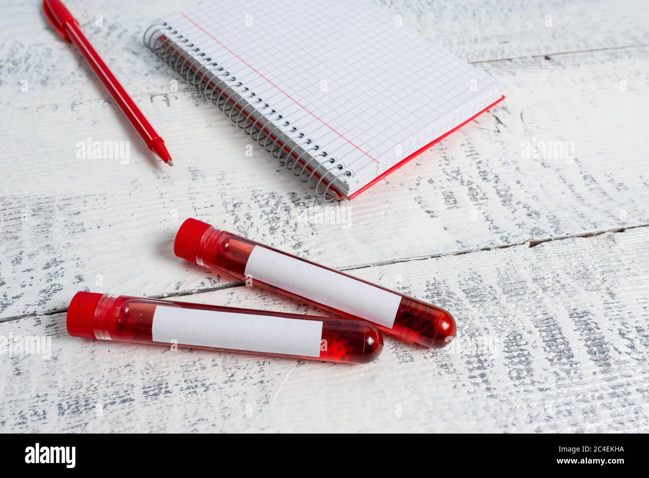 Extracted Blood Sample Vial With Medical Accessories Ready For ...