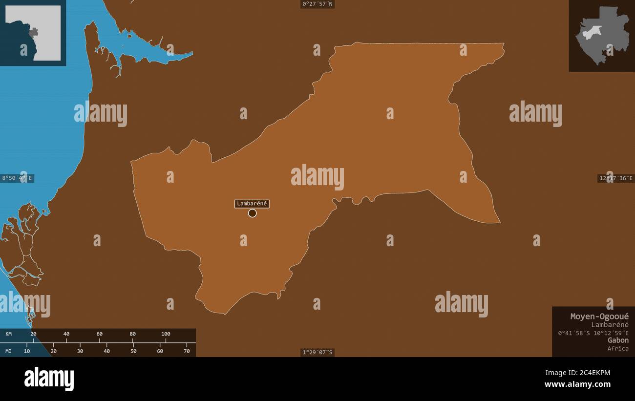 Gabon map zoom border pattern hi-res stock photography and images - Alamy