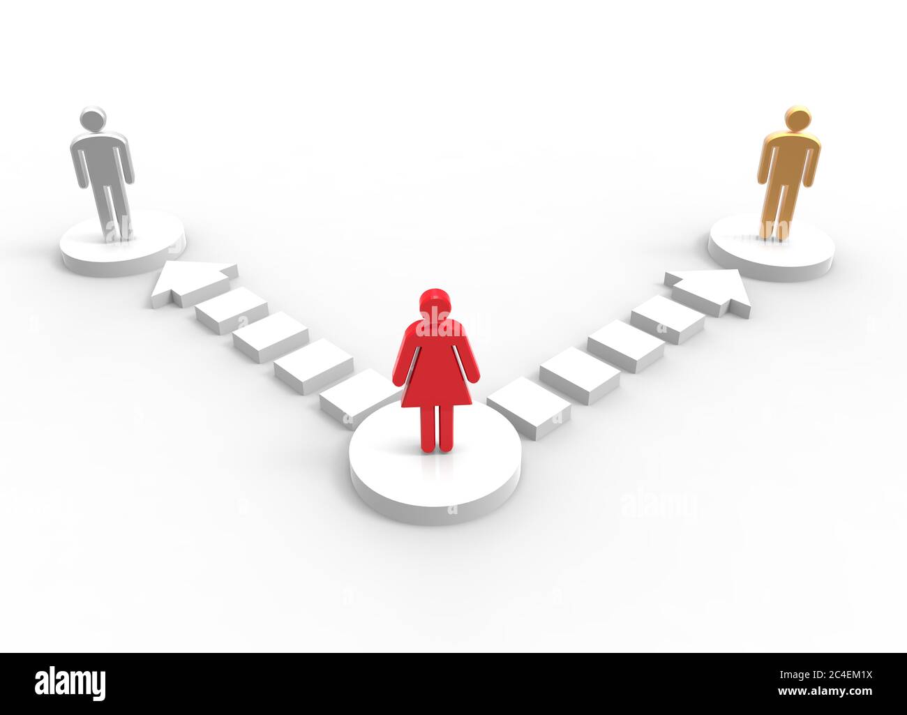 Two women man group Cut Out Stock Images & Pictures - Alamy