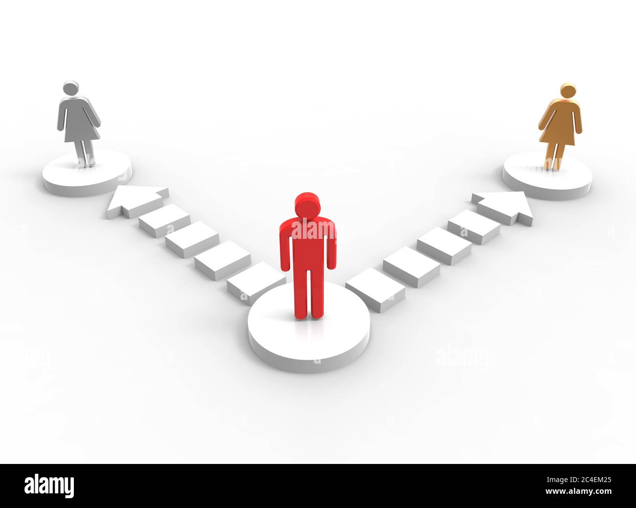 Two women man group Cut Out Stock Images & Pictures - Alamy