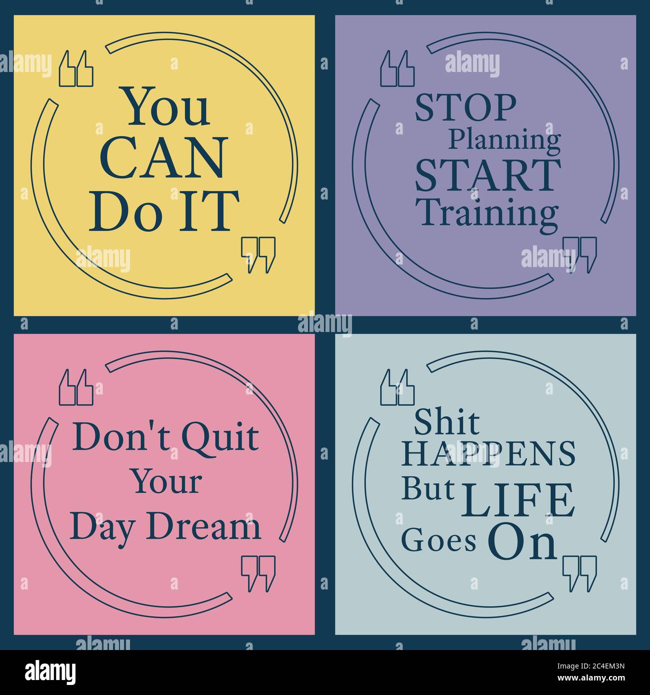 Quote bubble template set. Quote motivational square. Inspirational ...