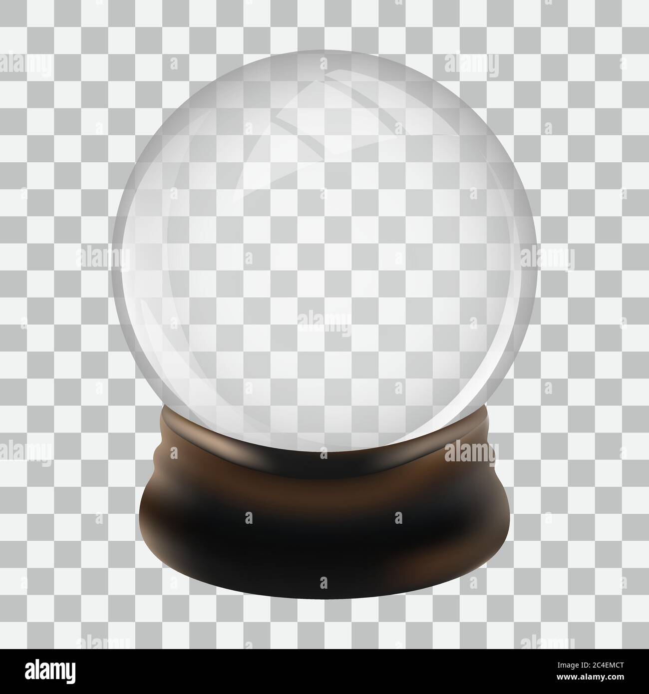 Empty snow globe template. Vector design illustration Stock Vector ...