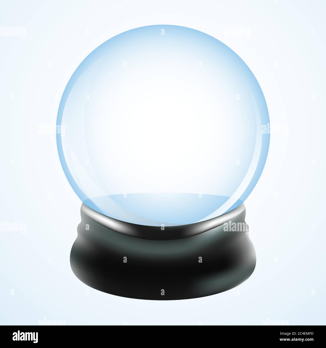 Empty snow globe template. Vector design illustration Stock Vector ...