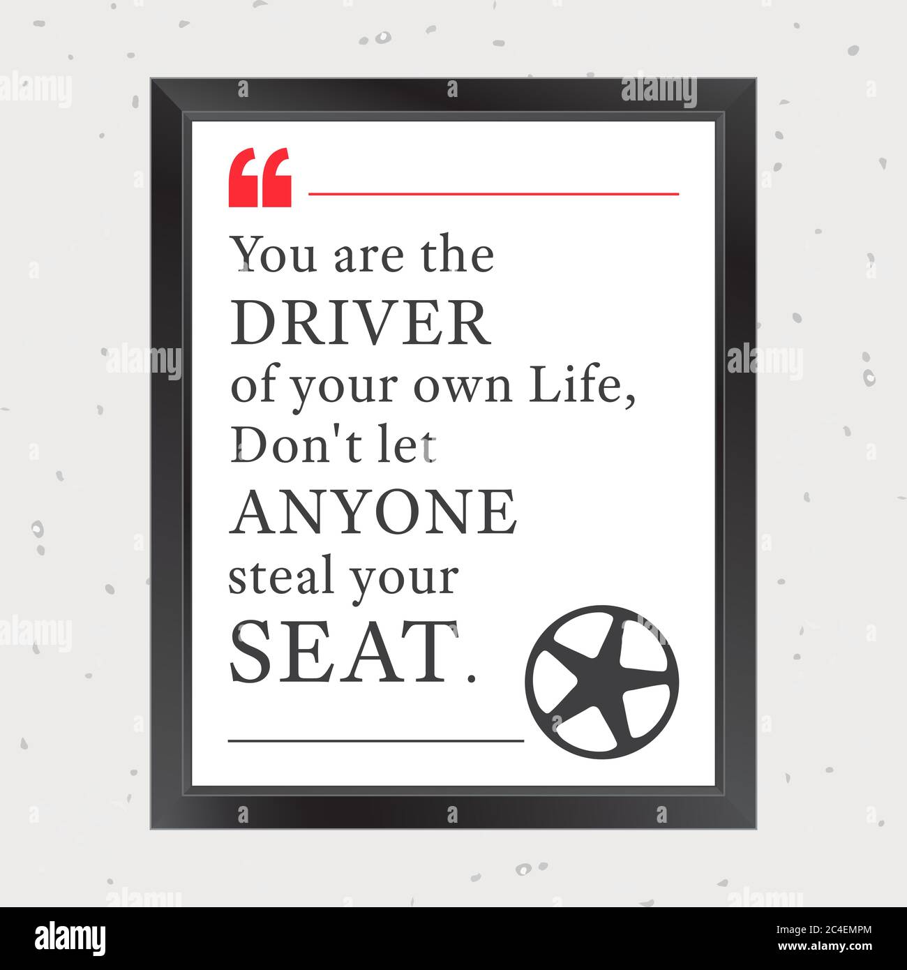 Quote Motivational Square. Inspirational Quote. You are the driver of ...