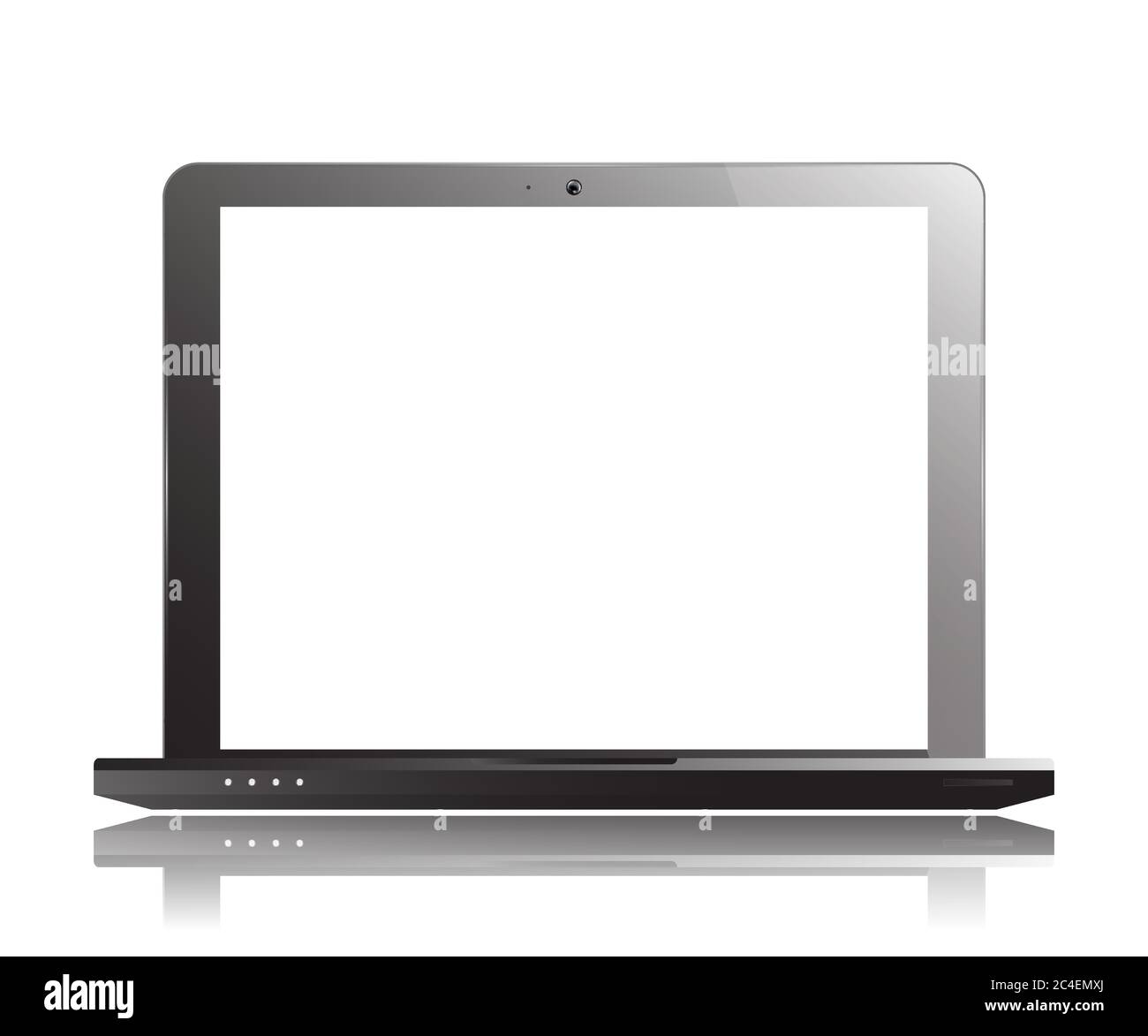 Laptop Isolated on White Background. Display Computer. Mockup Design ...
