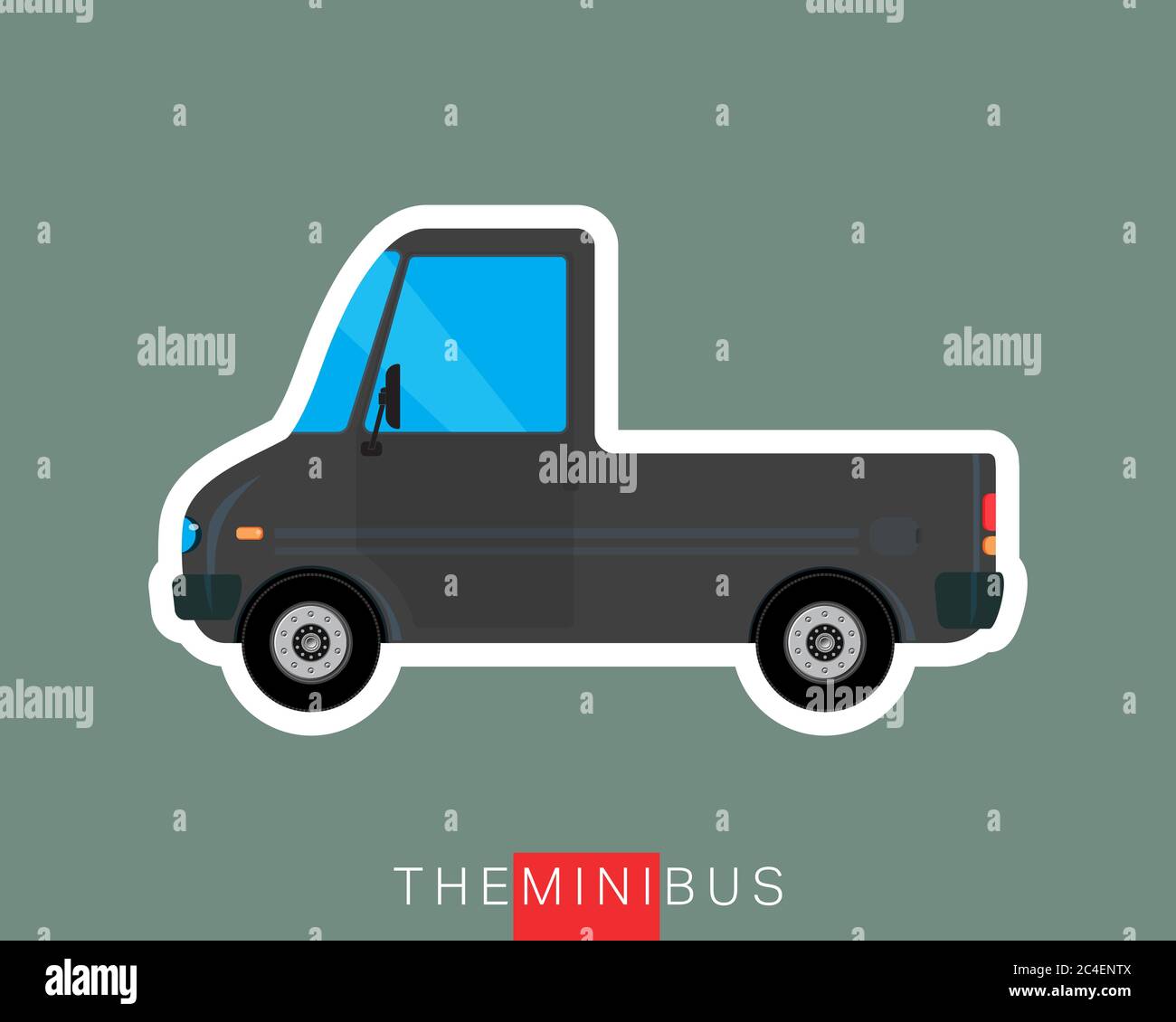 Blue minibus clipart hi-res stock photography and images - Alamy