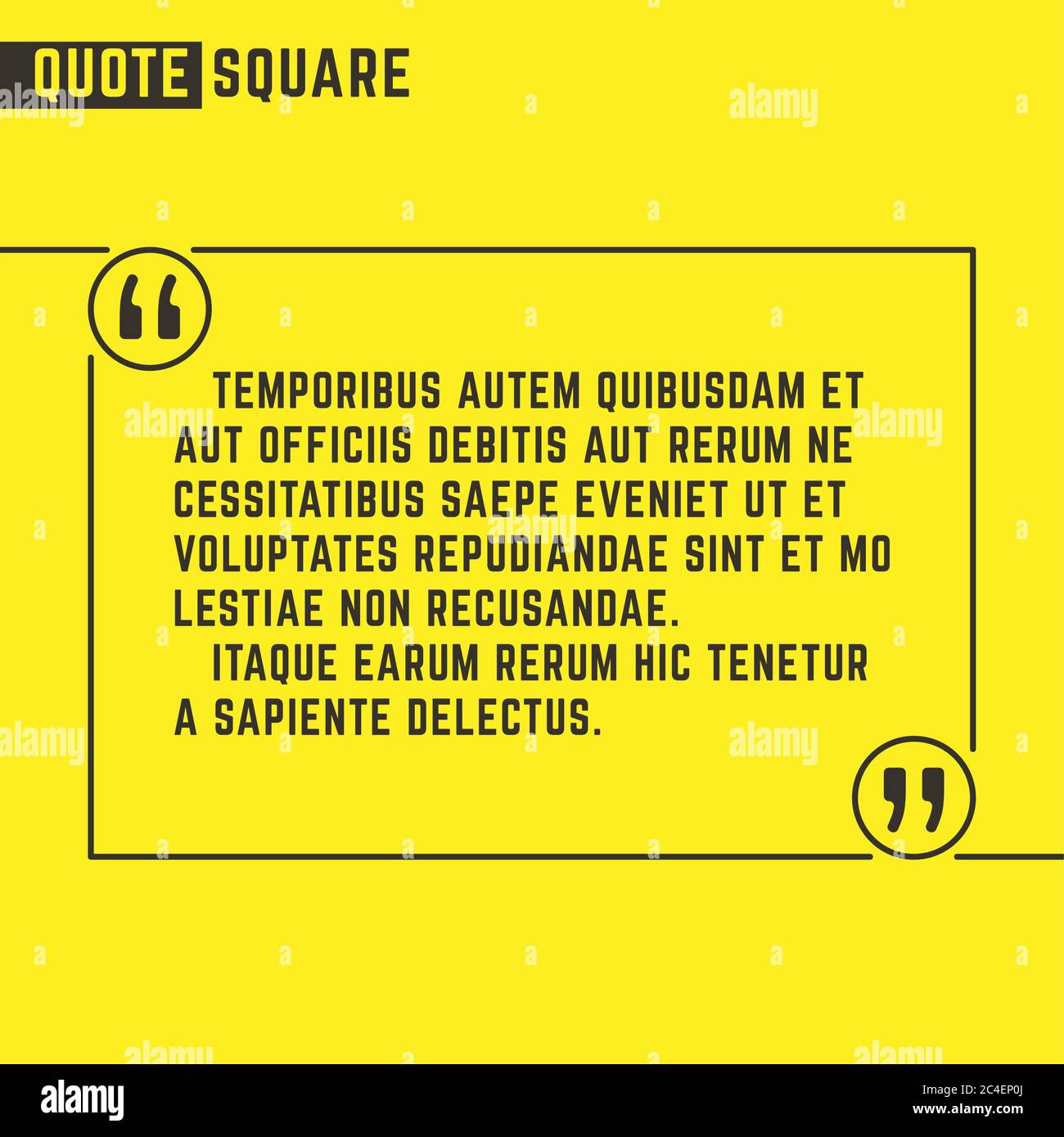 Quote form, speech text box. Vector illustration Stock Vector Image ...