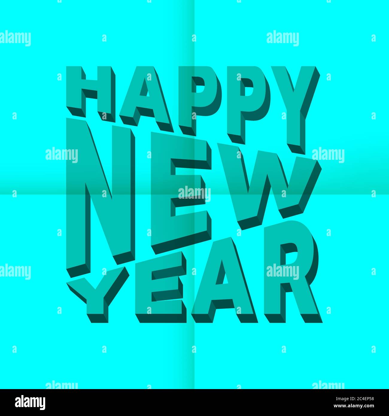 Happy New Year 3d text on note paper. Vector illustration Stock Vector ...