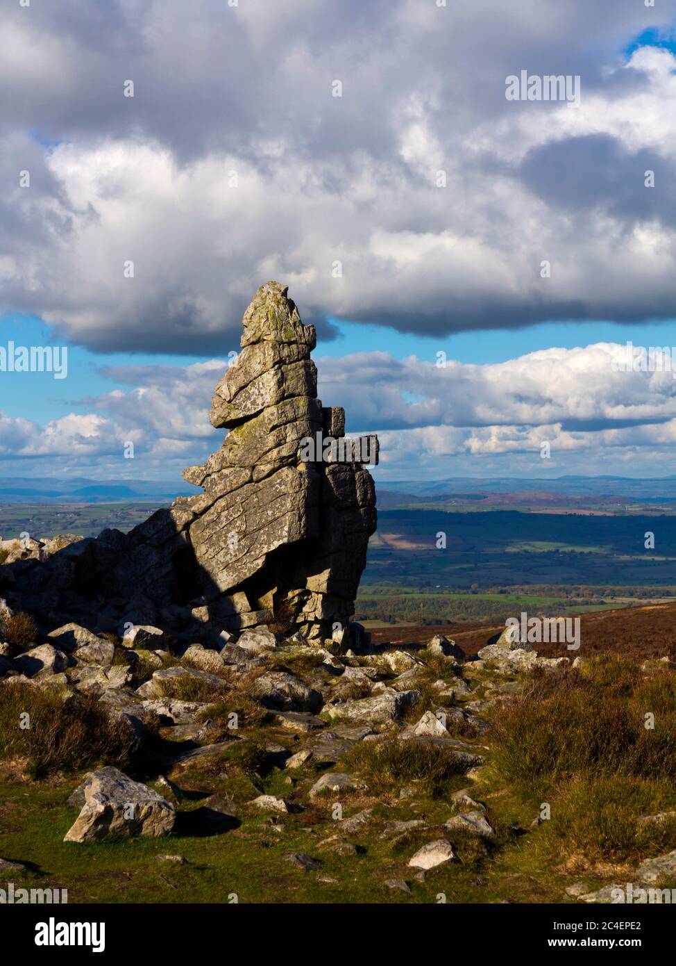 The Devil's Chair part of The Stiperstones rock formations in the ...