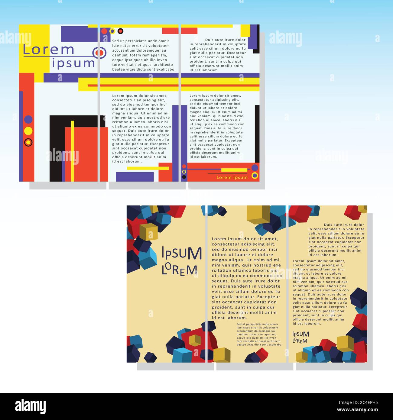 Set of abstract brochure template. Vector design Stock Vector Image ...