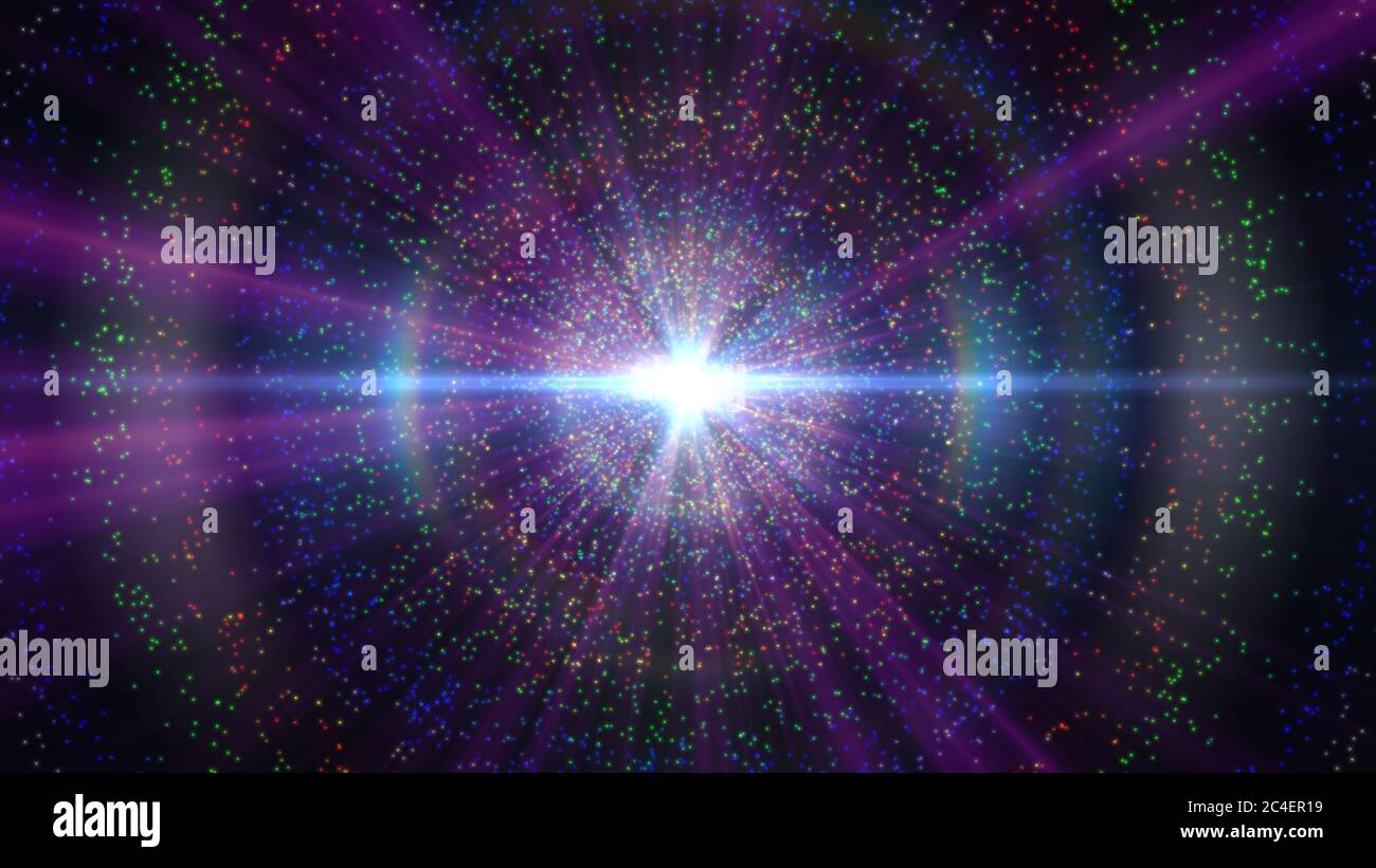 atom particle ray light color abstract motion Stock Photo - Alamy