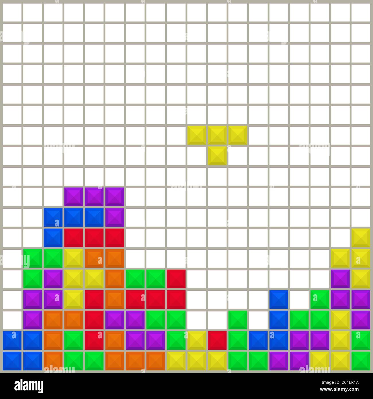 Old Game square template. Brick game pieces. Vector illustration Stock ...