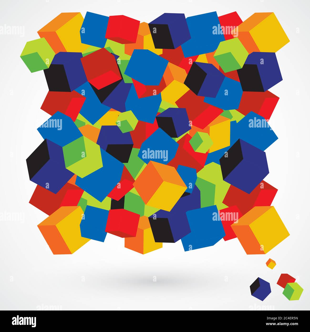 Abstract background with 3d multicolored cubes. Vector design Stock ...