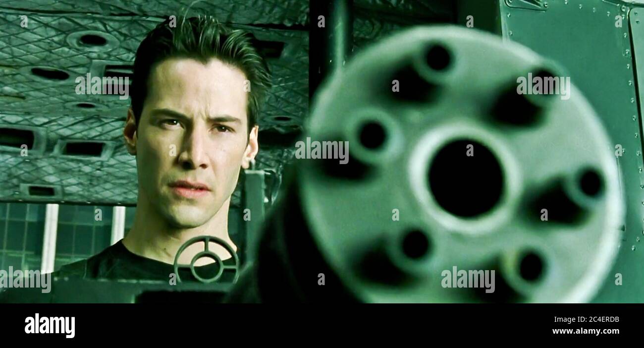 USA. Keanu Reeves in a scene from the ©Warner Bros film : The Matrix ...