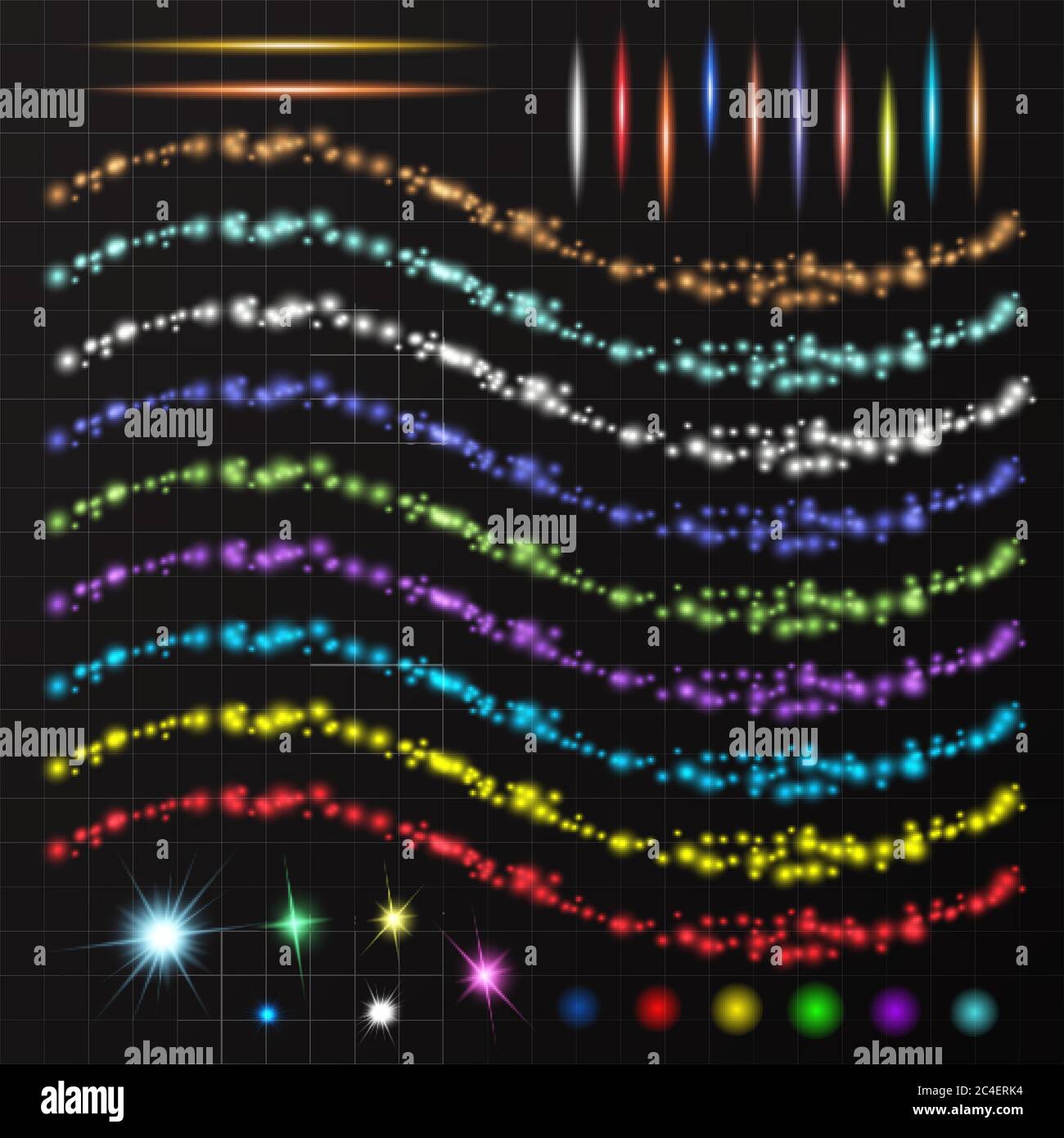 Glowing Christmas Lights for Holiday Brochures, Flyers, Posters ...