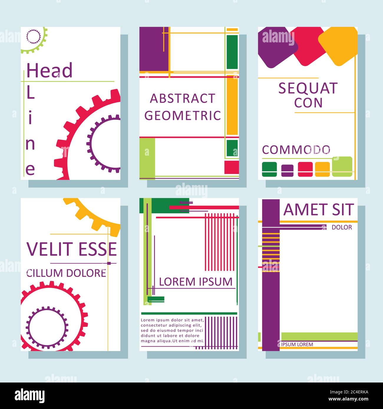 Set of abstract brochure template. Vector design Stock Vector Image ...