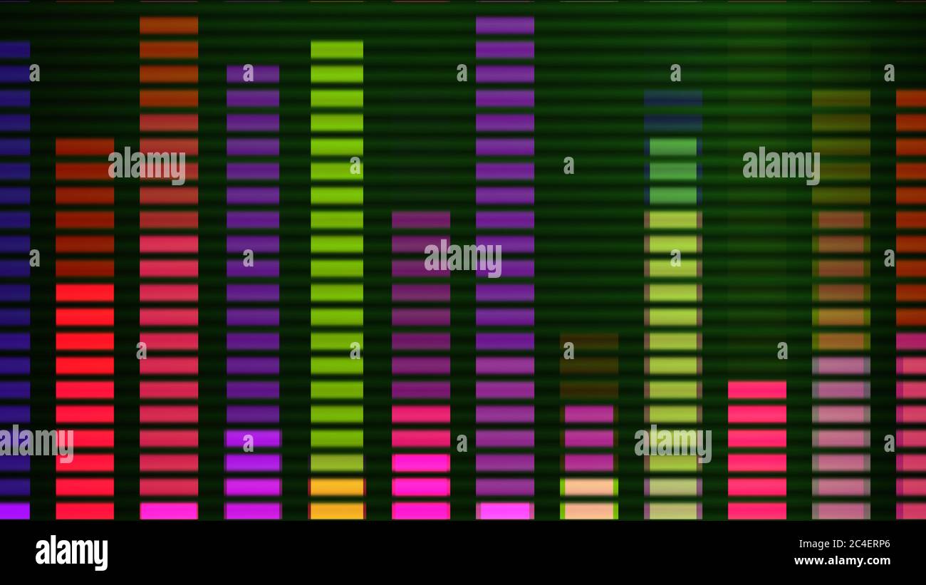 color levels vu audio led level meter Stock Photo - Alamy