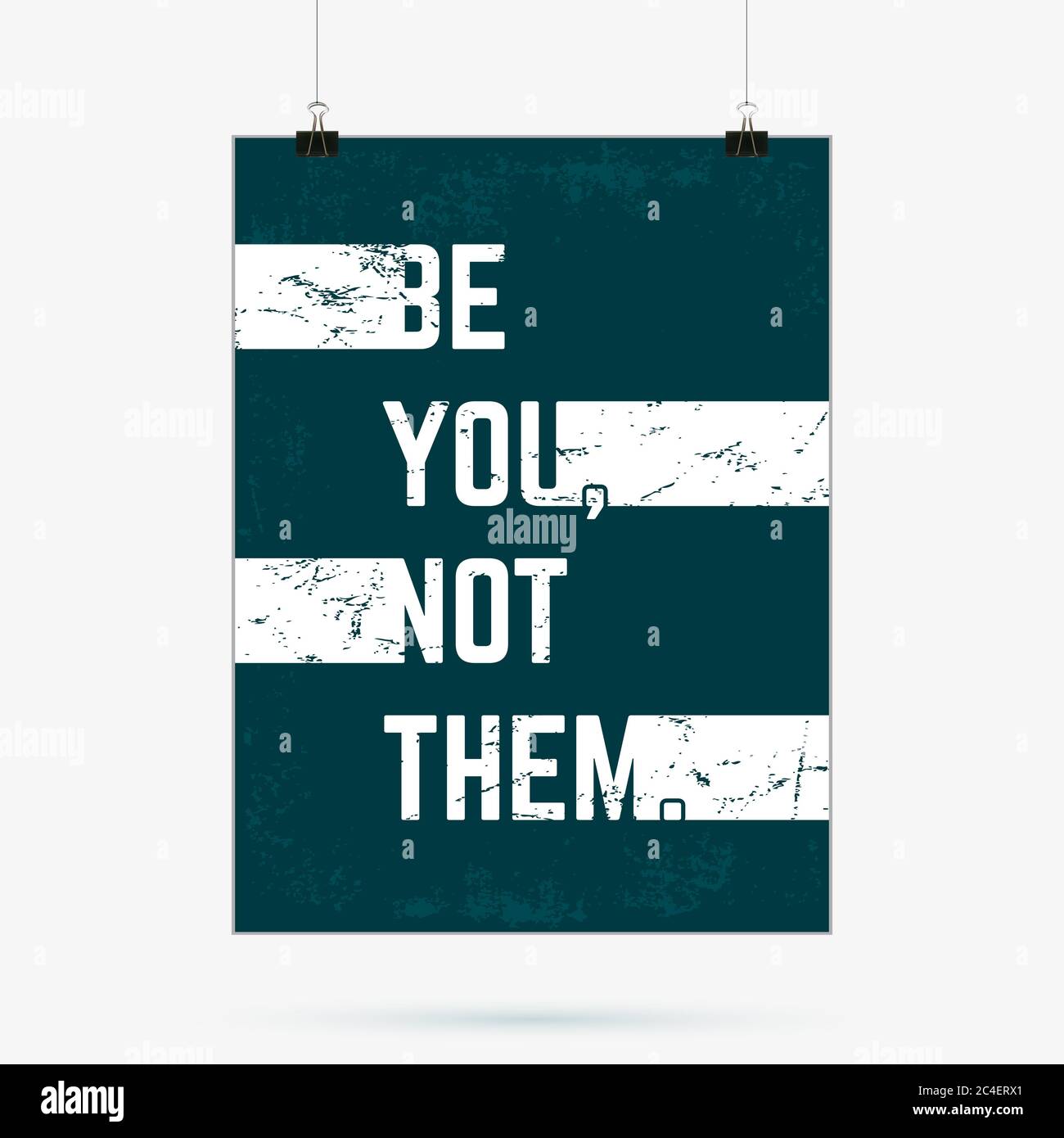 Quote motivational square. Inspirational quote. Be you, not them poster ...