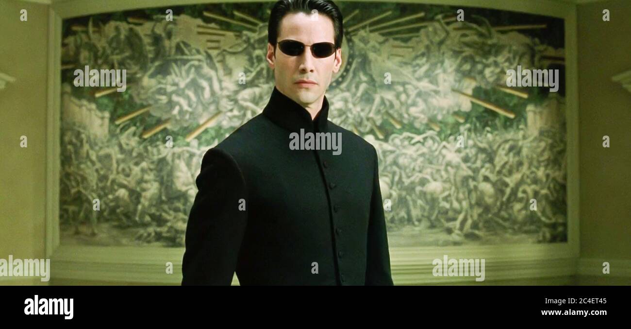 USA. Keanu Reeves in a scene from the ©Warner Bros film : The Matrix ...