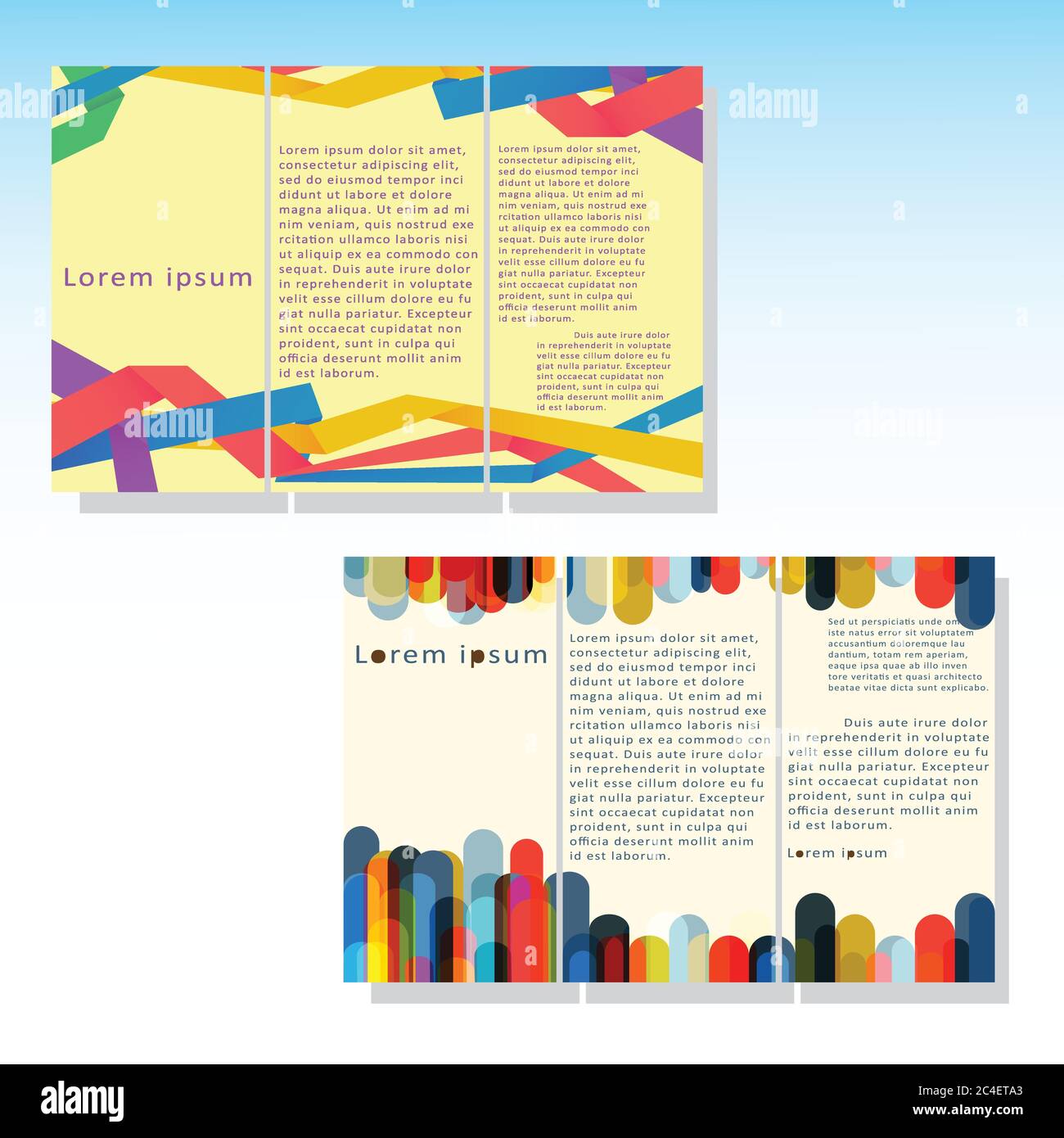 Set of abstract brochure template. Vector design Stock Vector Image ...