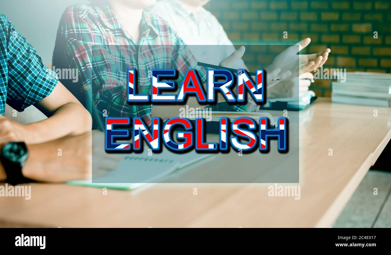 College students learning in class room and having fun with learn ...