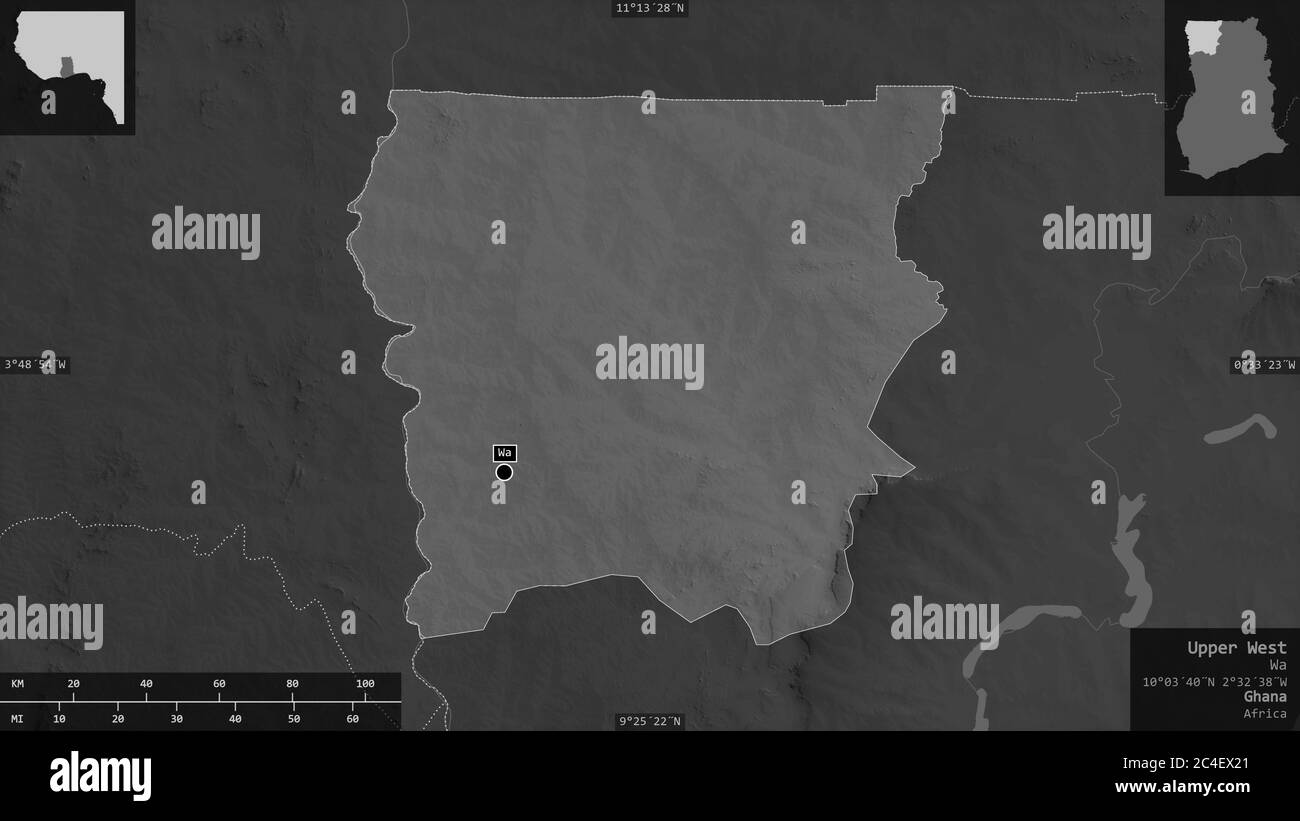 Upper west outline map Black and White Stock Photos & Images - Alamy