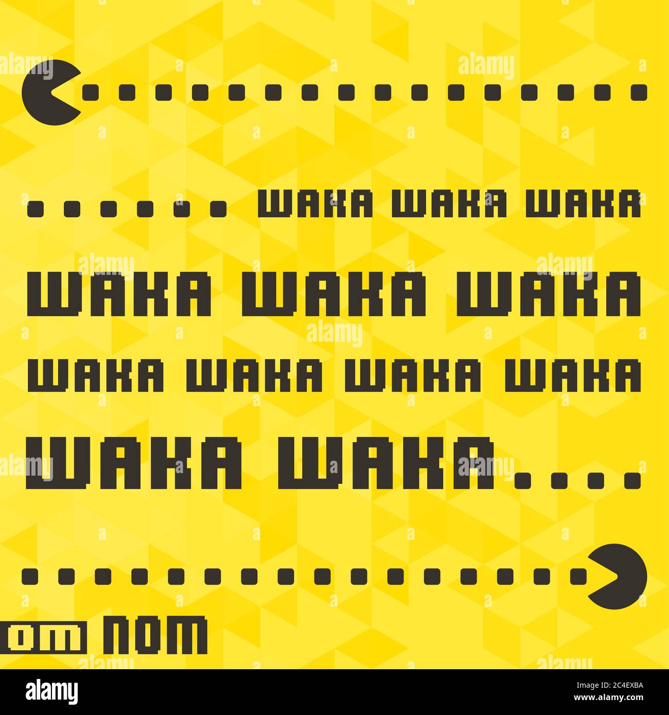 Quote pac man poster. Old video game design. Vector illustration Stock ...