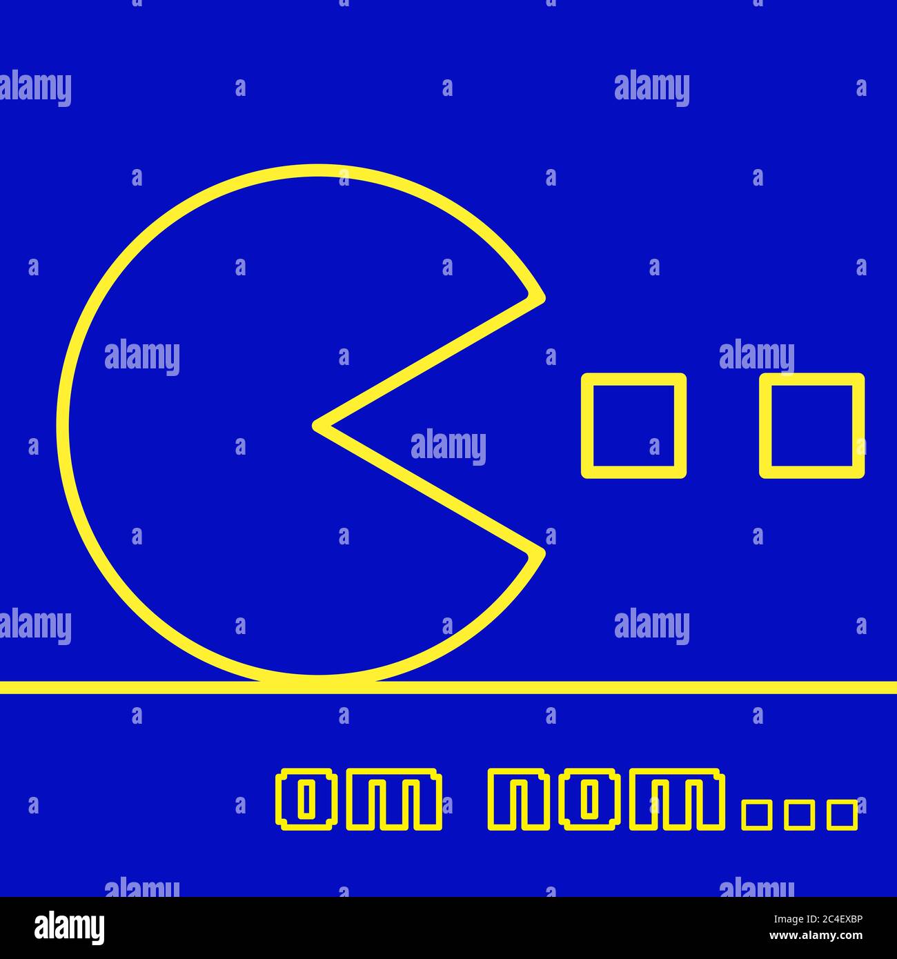 Pac man poster. Old video game design. Vector illustration Stock Vector ...