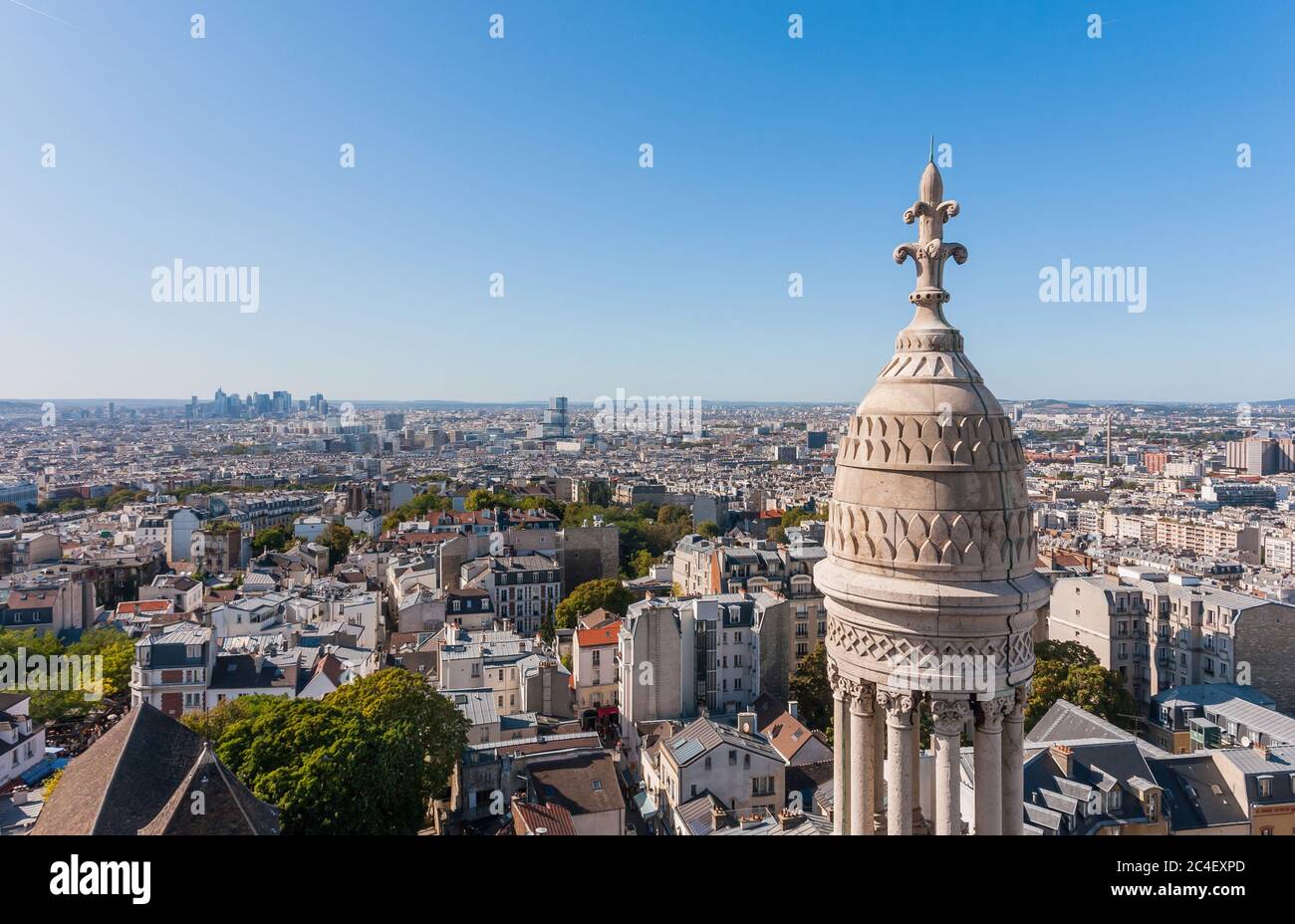 View of Paris from Sacre Coeur viewpoint, French architecture. Paris ...