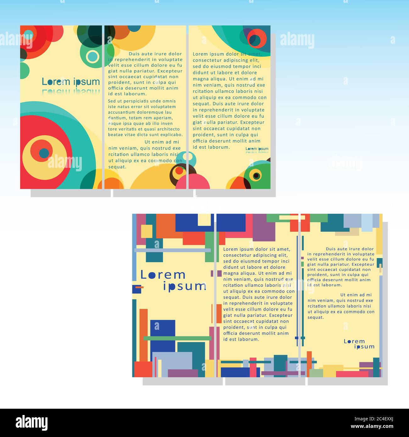 Set of abstract brochure template. Vector design Stock Vector Image ...