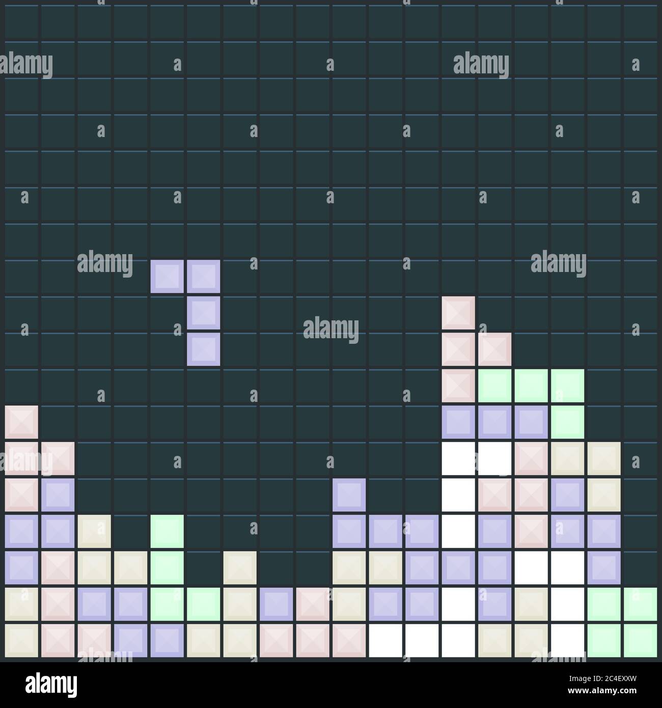 Abstract game square template. Brick game pieces. Vector illustration ...