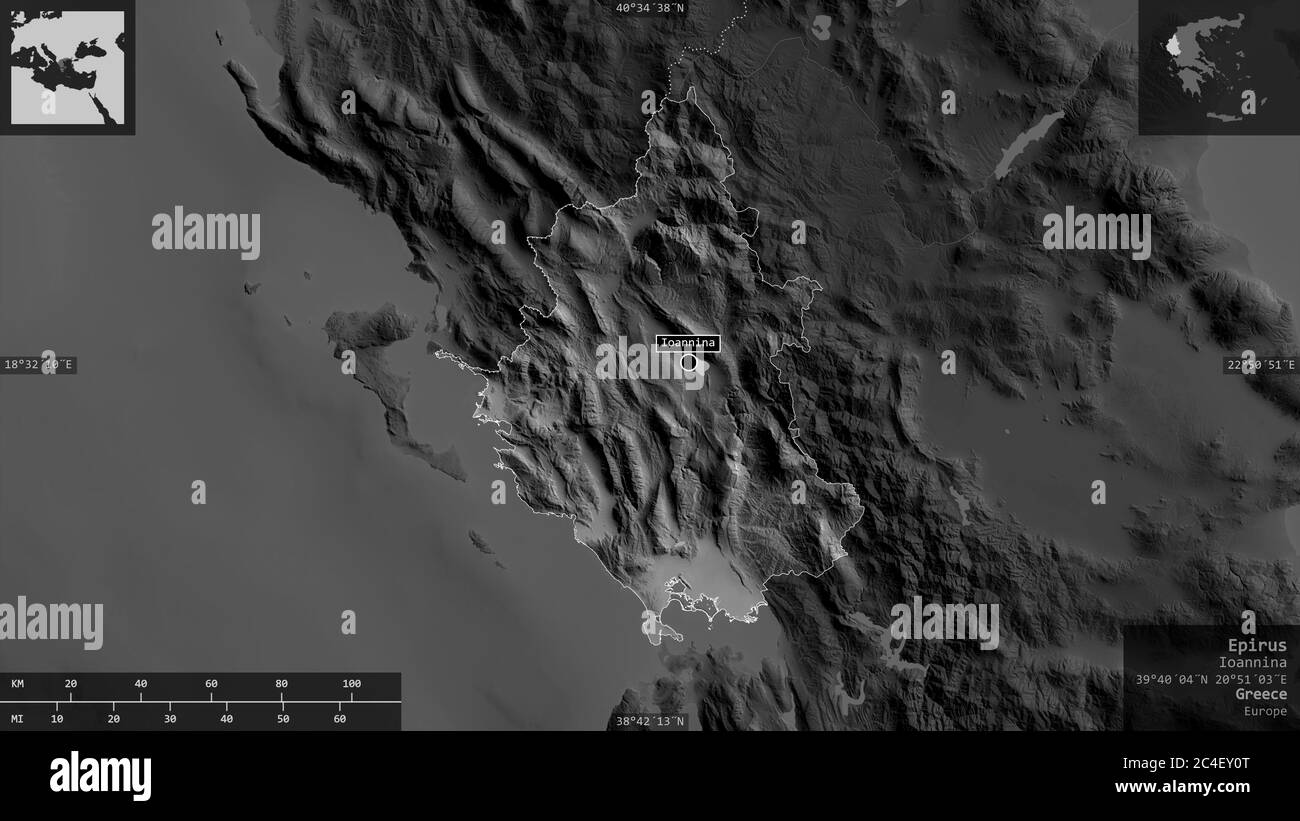 Epirus outline map hi-res stock photography and images - Alamy