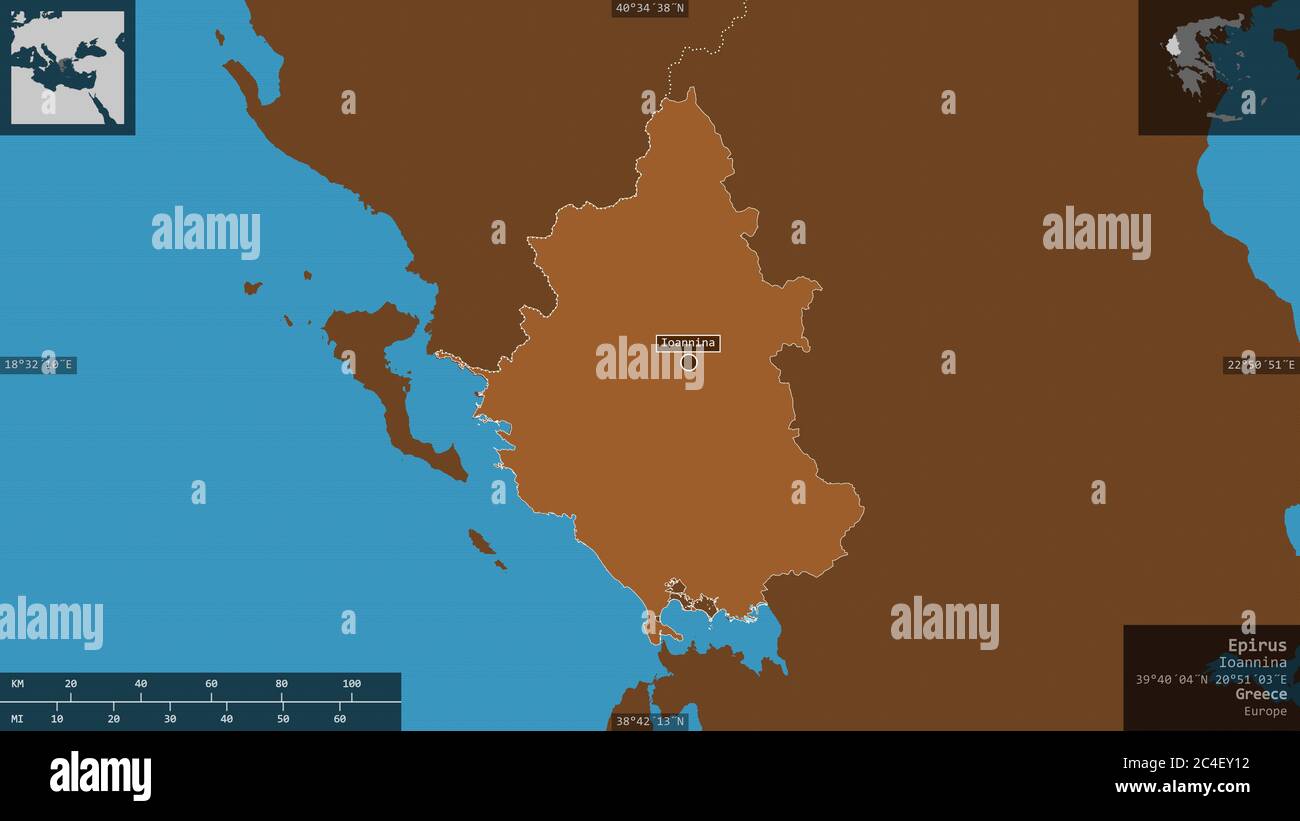 Epirus outline map hi-res stock photography and images - Alamy