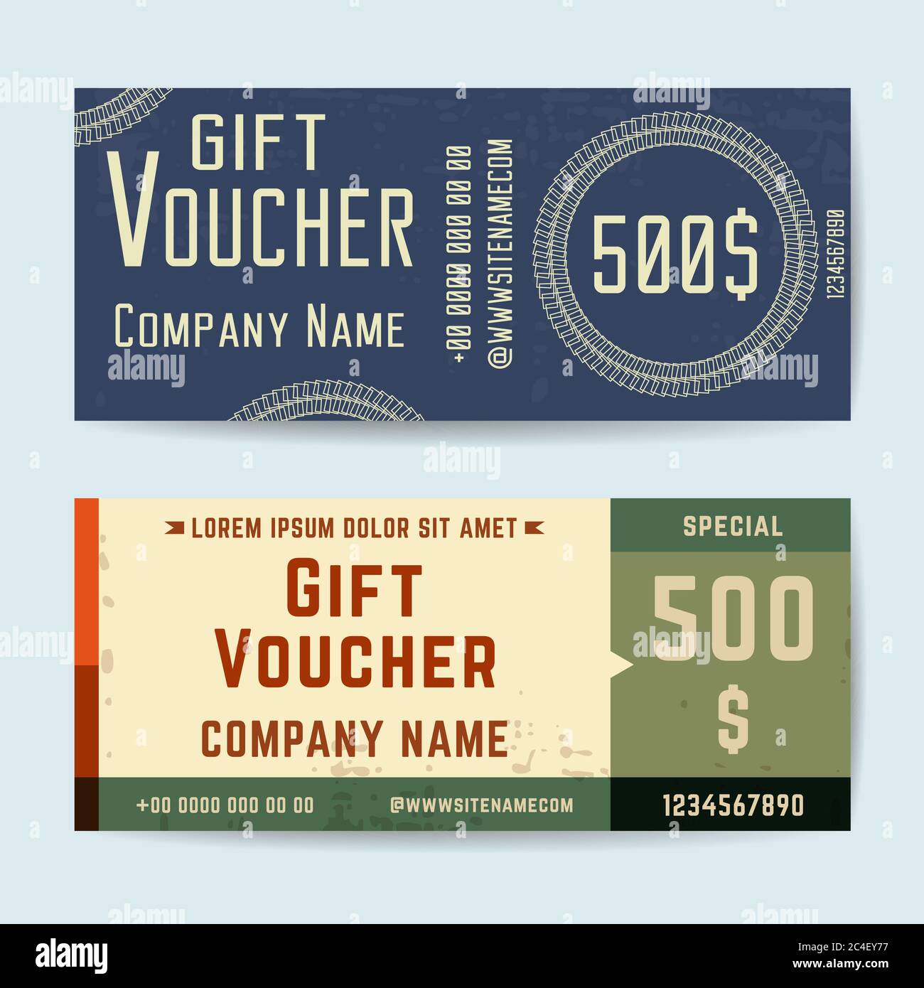 Gift voucher template. Trendy simple flyer design. Vector illustration ...