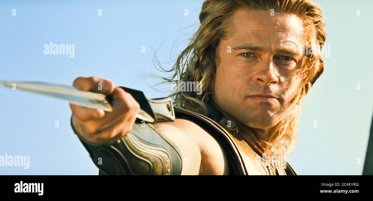 USA. Brad Pitt in a scene from the ©Warner Bros film : Troy (2004) Plot ...
