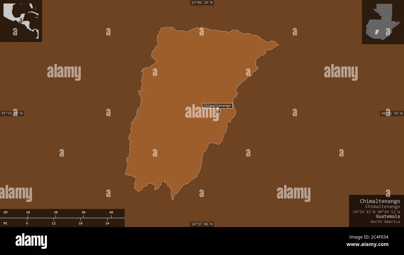 Chimaltenango, department of Guatemala. Patterned solids with lakes and ...