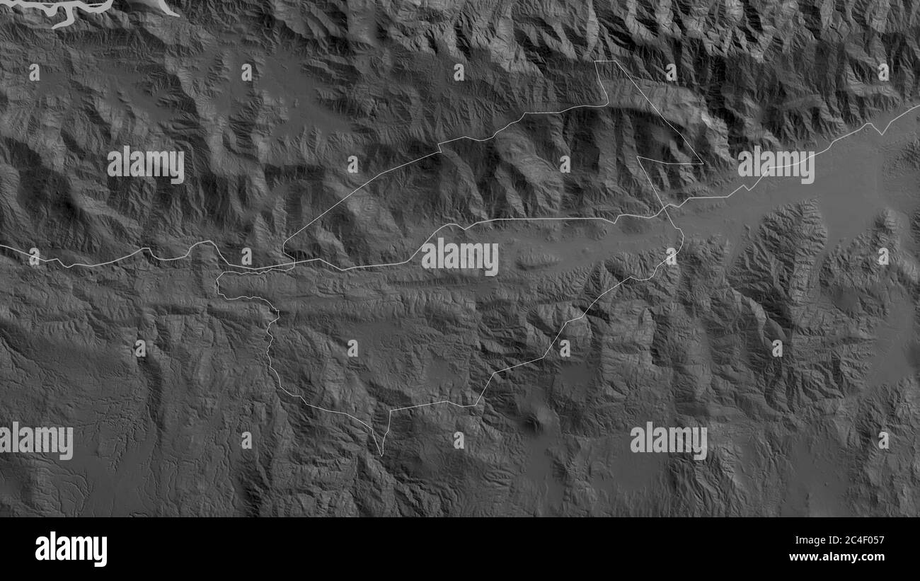 El Progreso, department of Guatemala. Grayscaled map with lakes and ...