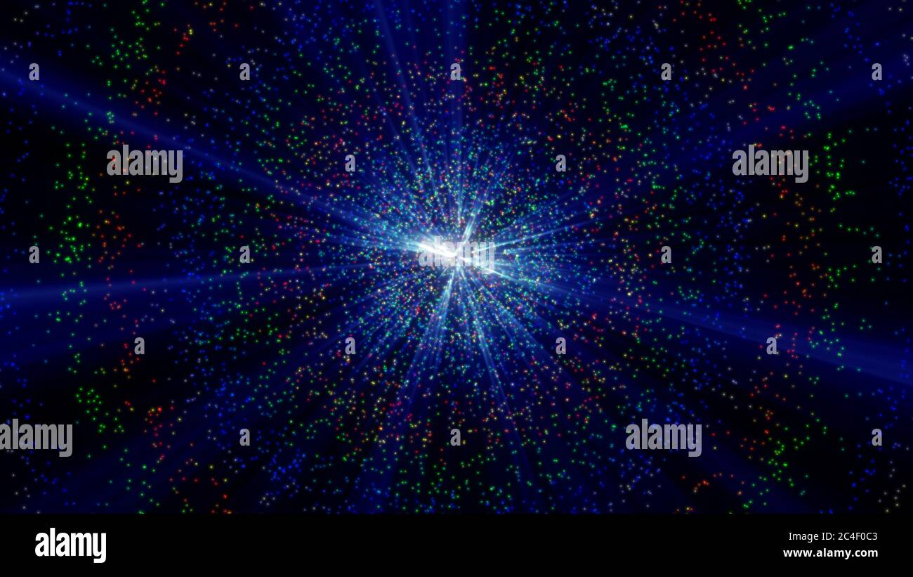 atom particle ray light lens color abstract Stock Photo - Alamy